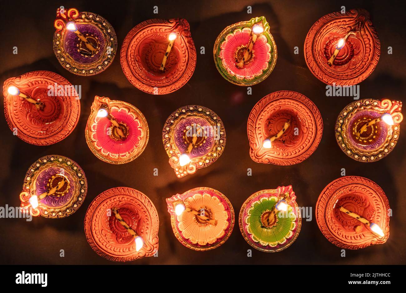 Happy Diwali, Deepavali Hindu Festival of lights celebration. Diya oil ...