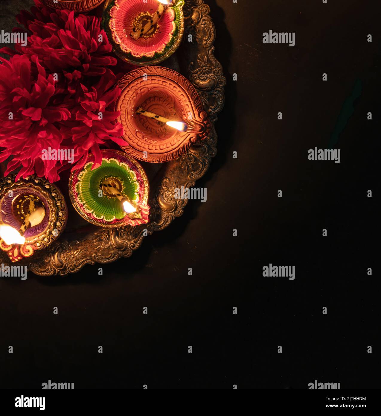 Deepavali Diwali, Hindu Festival of lights celebration. Diya oil lamp ...