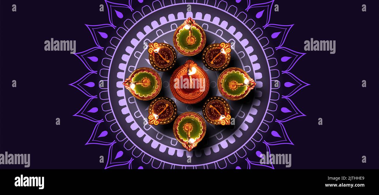 Deepavali Diwali, Hindu Festival of lights celebration. Diya oil lamp ...