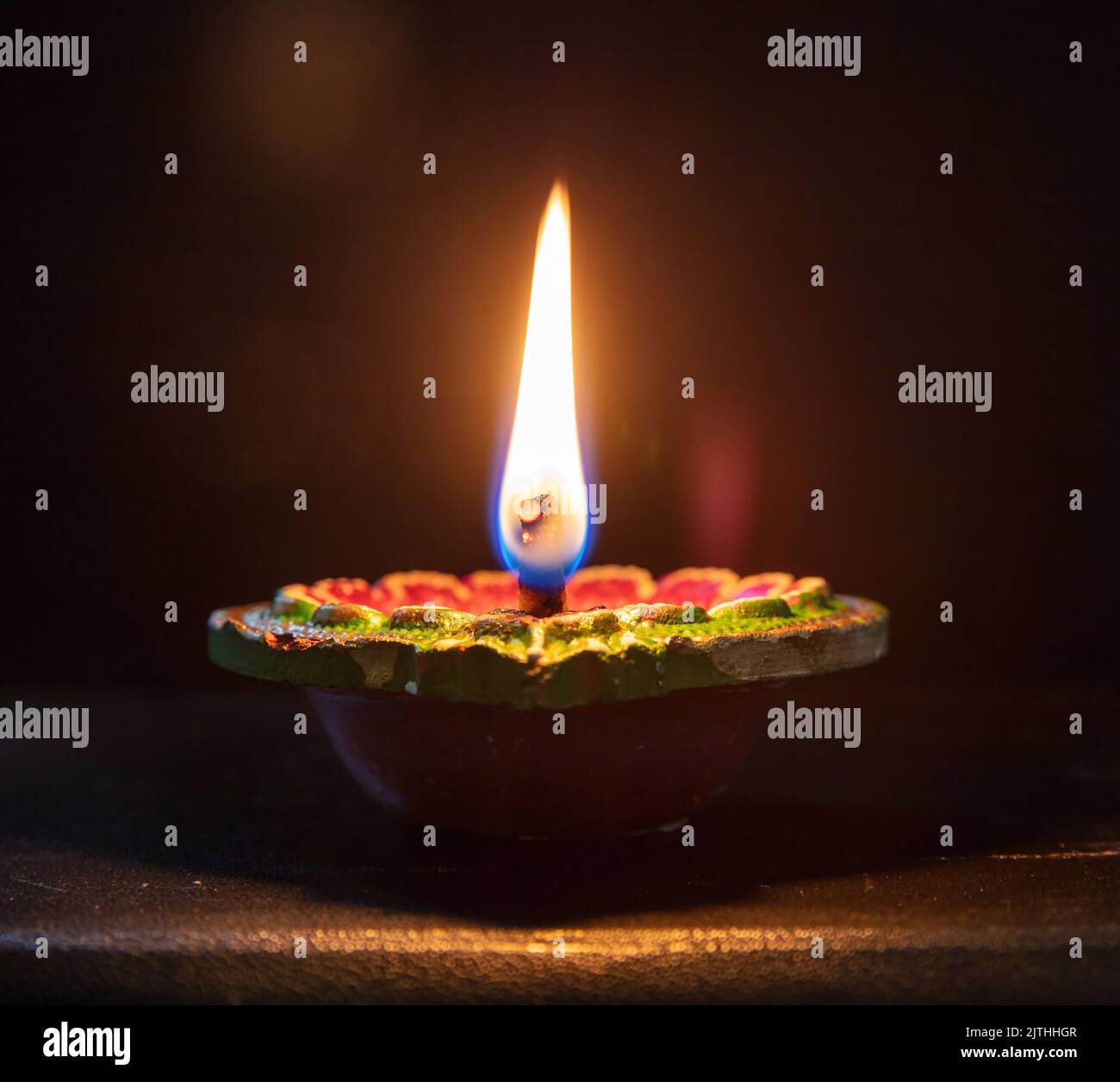 Deepavali Diwali. Hindu festival of lights. Clay diya candle. Oil lamp ...