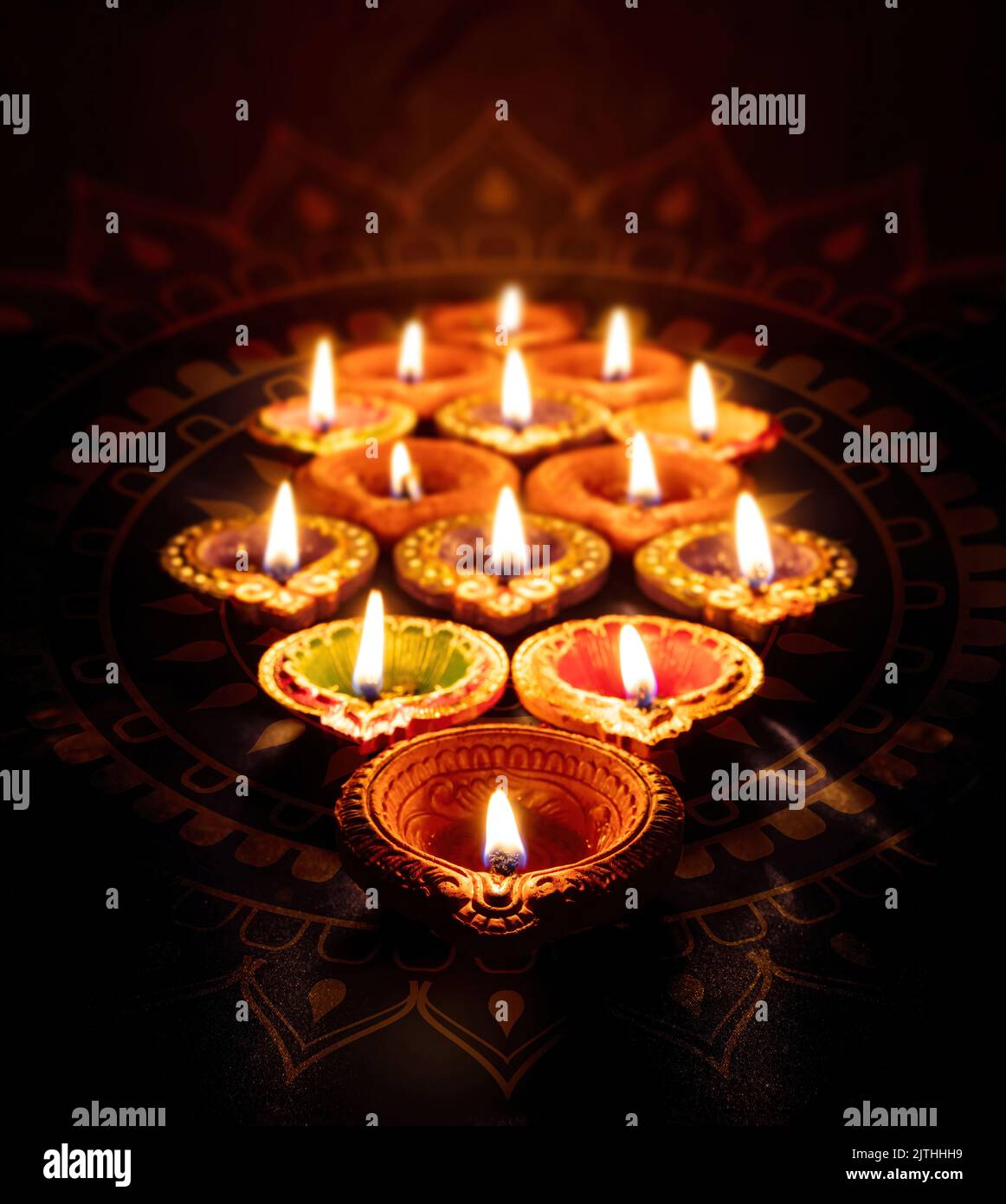 Diwali Deepavali Hindu Festival Of Lights Clay Diya Candle Oil Lamp