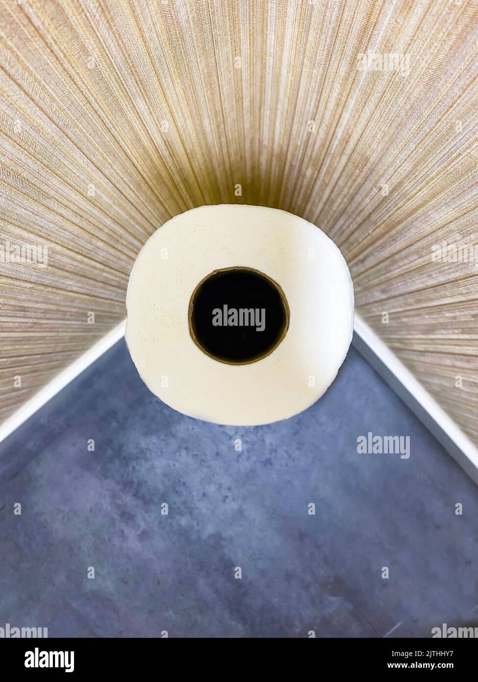 Symmetrical geometric abstract top view of toilet paper Stock Photo - Alamy