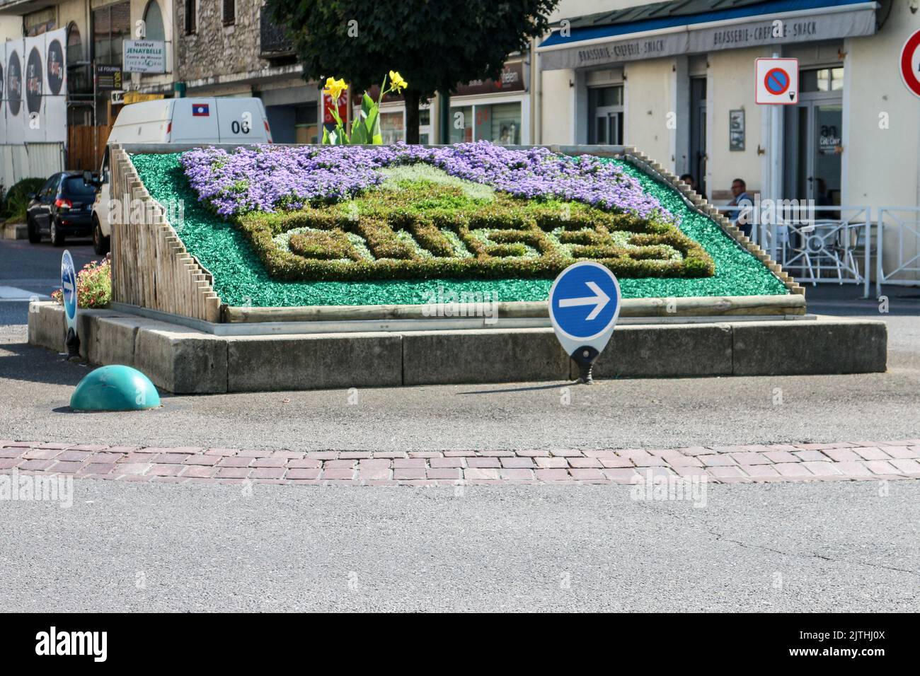 Roundabout in CLUSES Stock Photo - Alamy