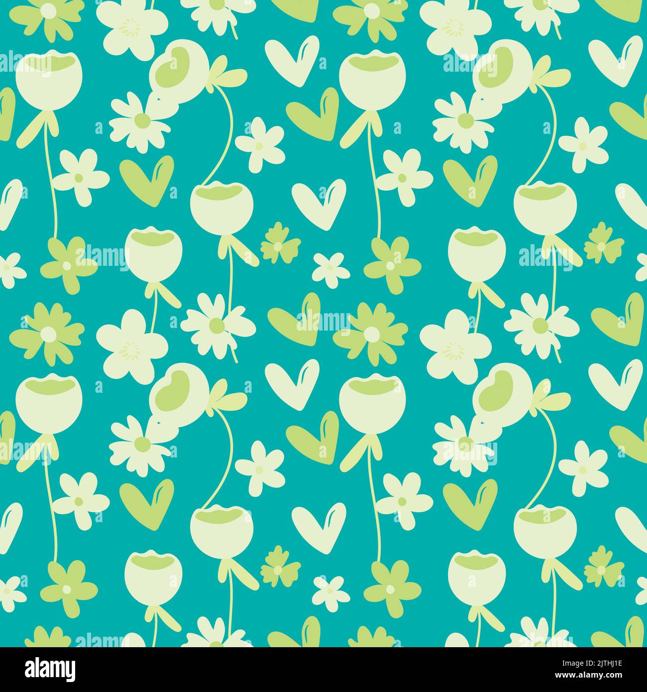 Seamless floral pattern based on traditional folk art ornaments ...