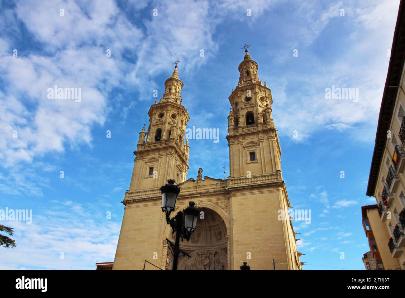 A low-angle shot of the Co-cathedral of Santa Maria de la Redonda in ...