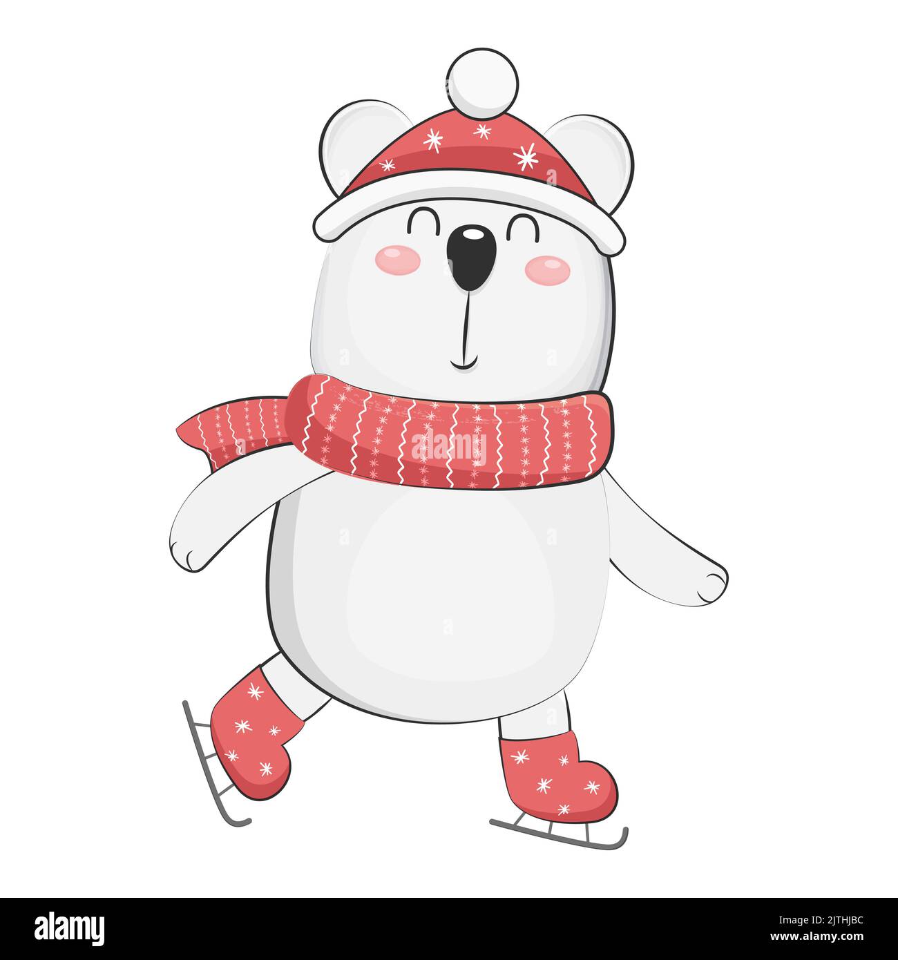 Santa claus skating merry Stock Vector Images - Alamy