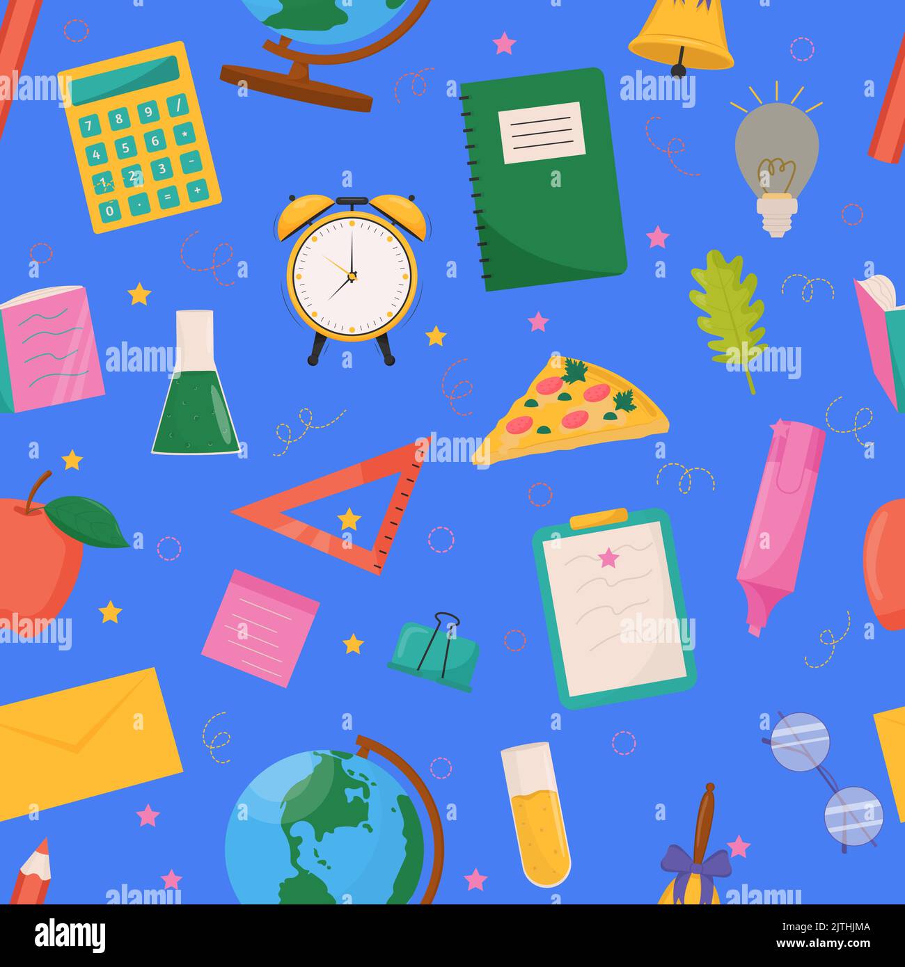 School and education related objects seamless pattern. Vector ...