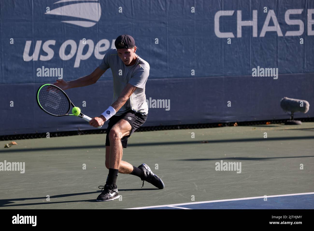 NEW YORK, NY - AUGUST 30: Gijs Brouwer of the Netherlands during his match against Adrian ...
