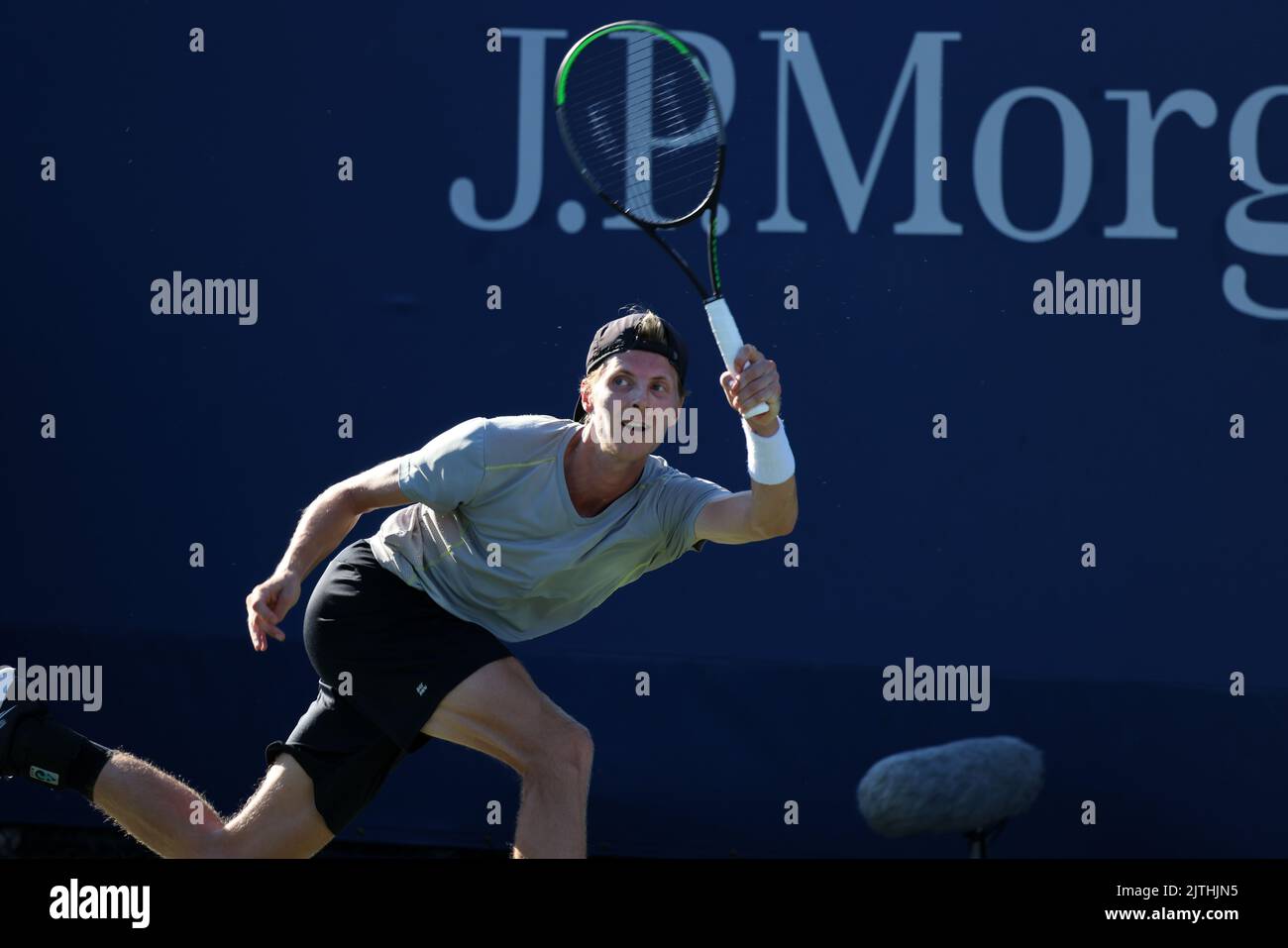 NEW YORK, NY - AUGUST 30: Gijs Brouwer of the Netherlands during his match against Adrian ...