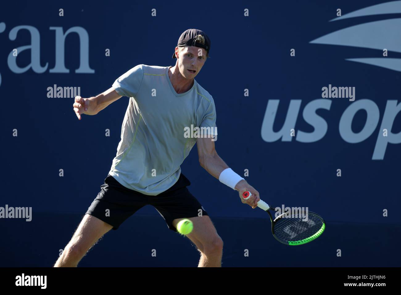 NEW YORK, NY - AUGUST 30: Gijs Brouwer of the Netherlands during his match against Adrian ...