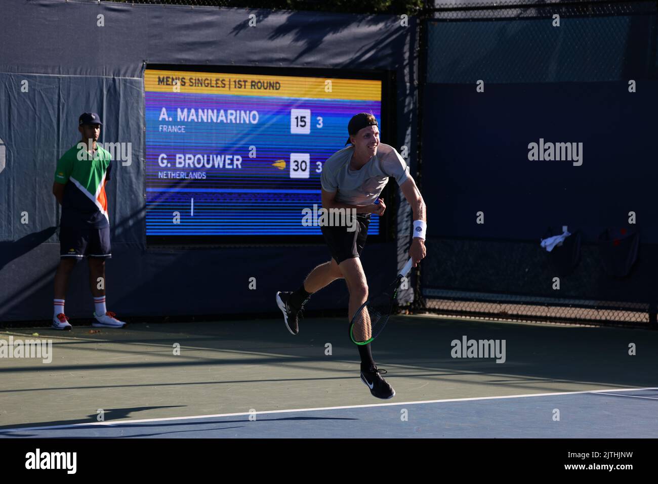 NEW YORK, NY - AUGUST 30: Gijs Brouwer of the Netherlands during his match against Adrian ...