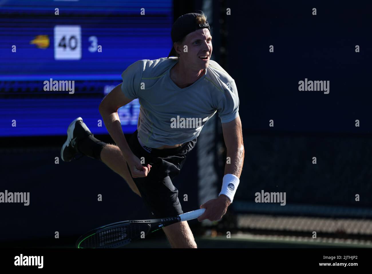 NEW YORK, NY - AUGUST 30: Gijs Brouwer of the Netherlands during his match against Adrian ...
