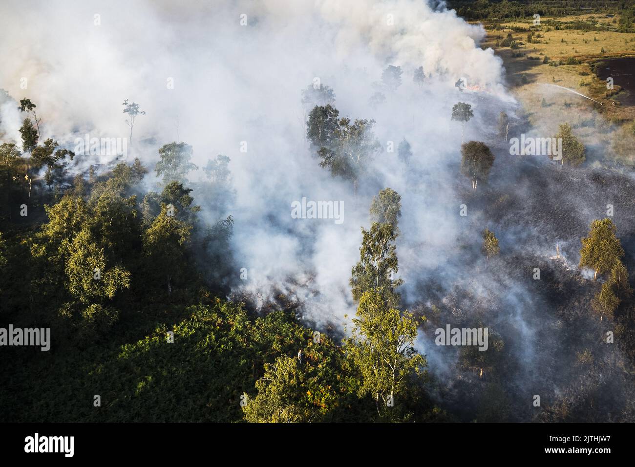 2022-08-31 08:29:15 GRIENDTSVEEN - Drone photo of a large fire in the ...
