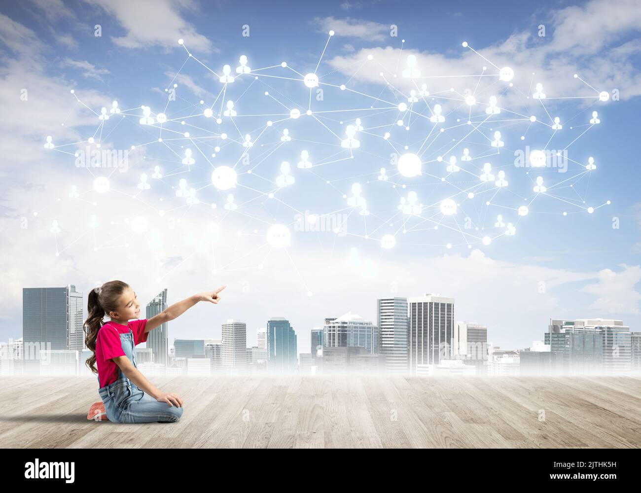 Concept of social wireless connection and internet use for ...