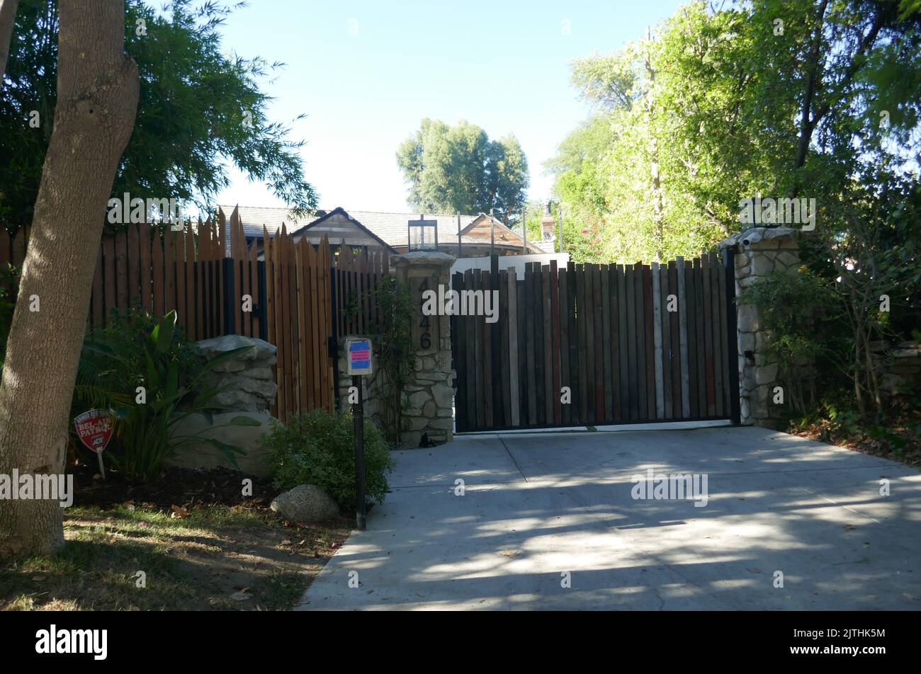 Encino California, USA 27th August 2022 Singer Machine Gun Kelly's home ...