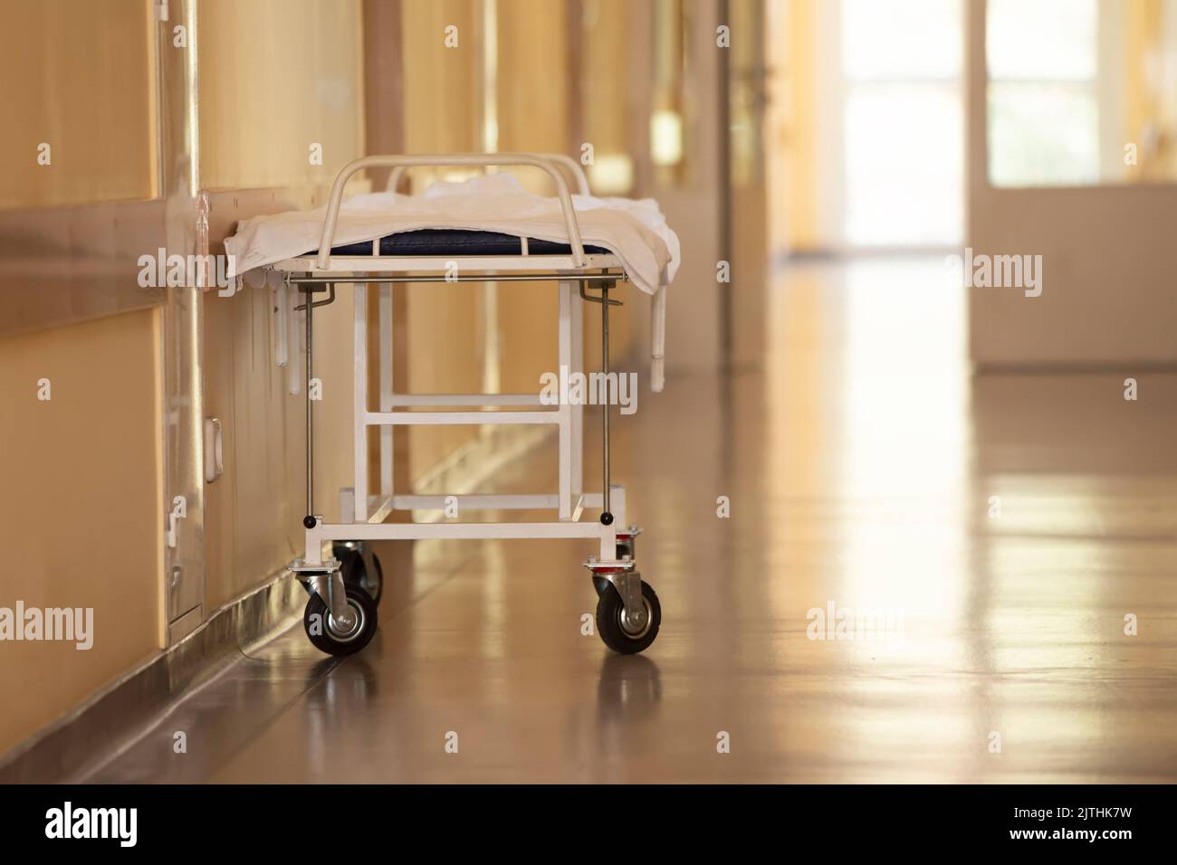 Beige hospital hallway hi-res stock photography and images - Alamy