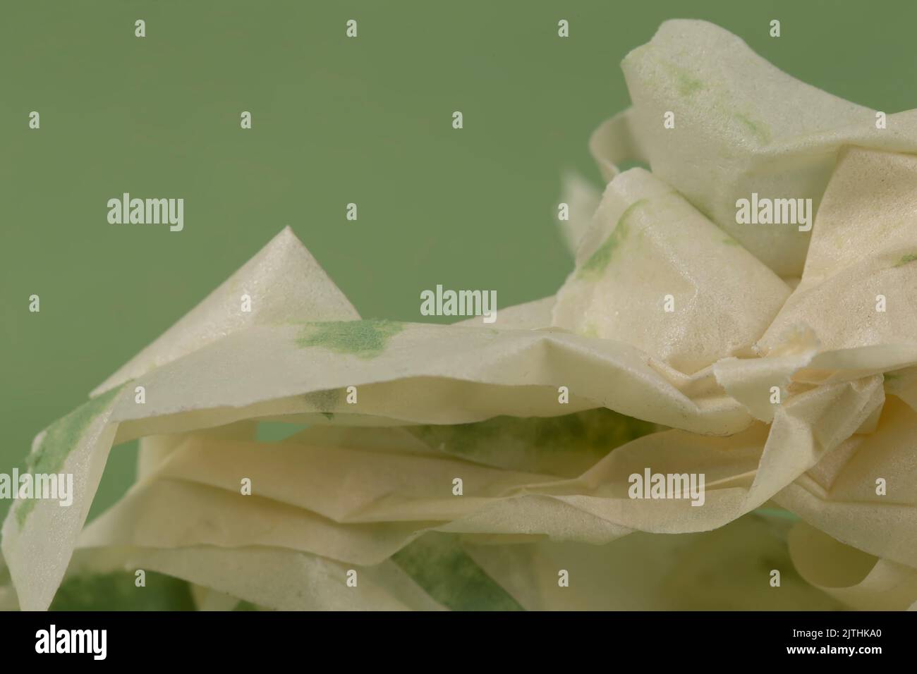 Background from crumpled paper with a green tint Stock Photo - Alamy