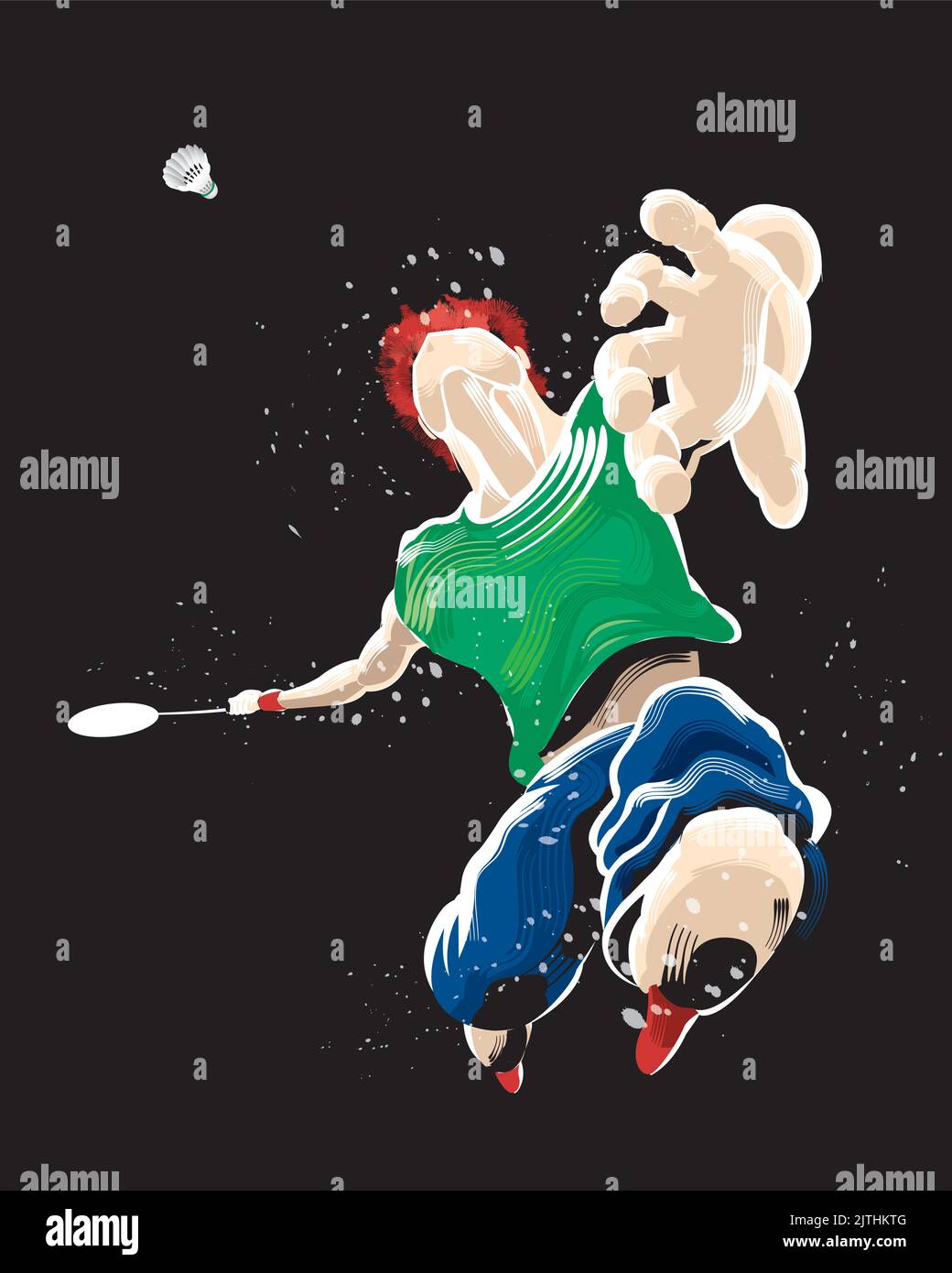 A man playing badminton Stock Vector Image & Art - Alamy
