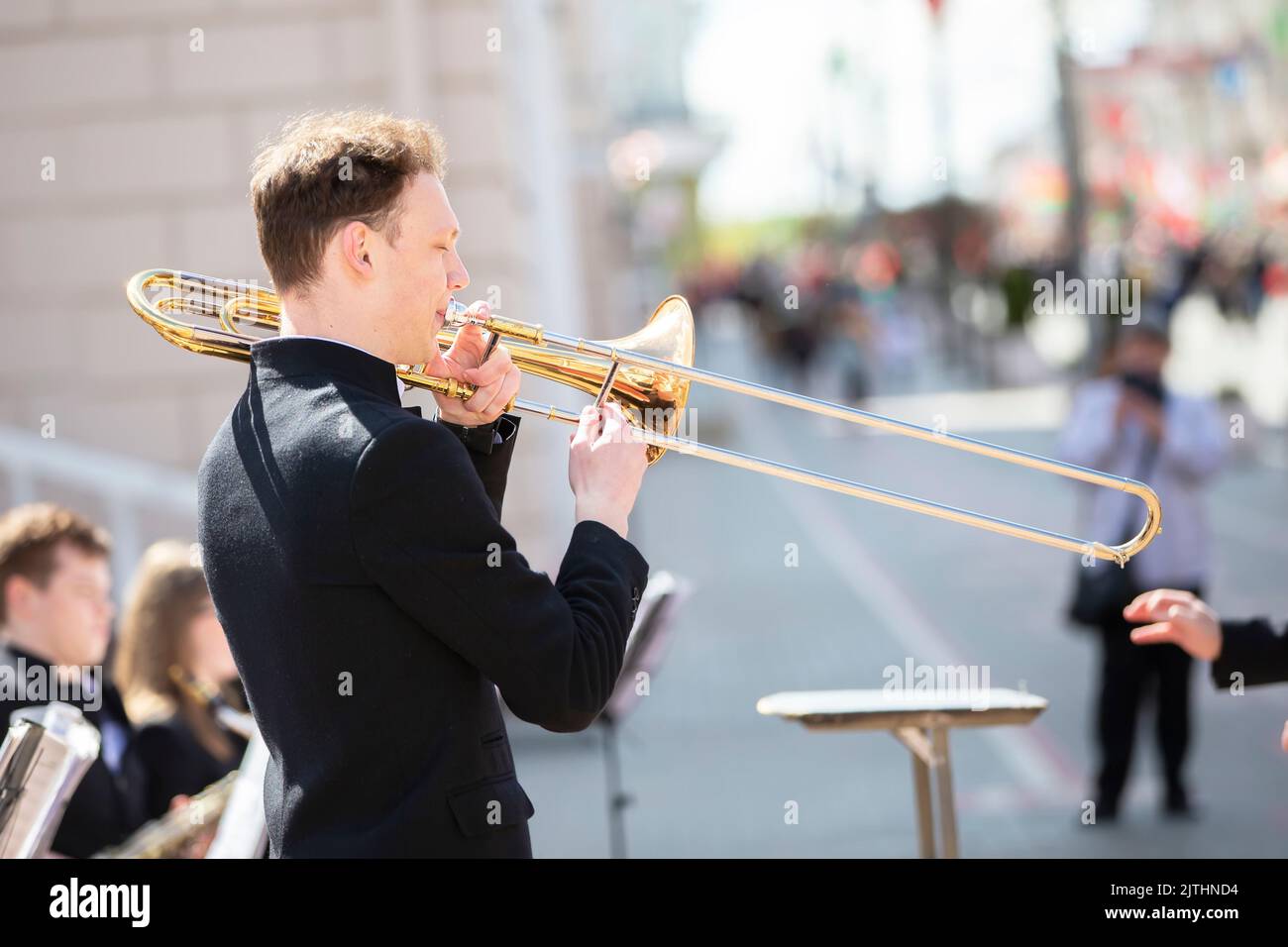 Trumpet youth orchestra hi-res stock photography and images - Alamy