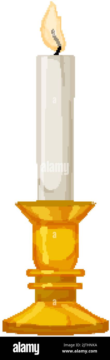 traditional candlestick vintage cartoon vector illustration Stock ...