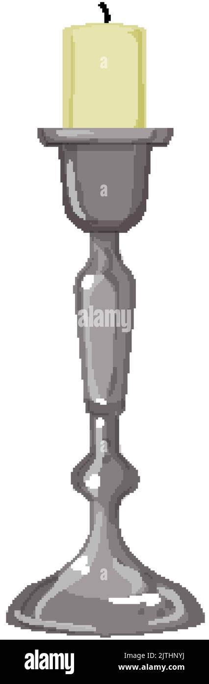 holder candlestick vintage cartoon vector illustration Stock Vector ...