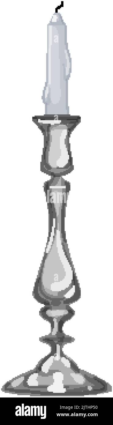 metal candlestick vintage cartoon vector illustration Stock Vector ...