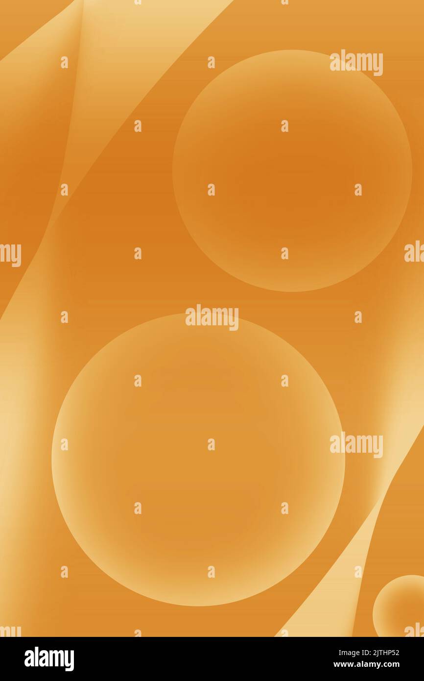 Abstract Illustration of Gradient Apricot Colored 3D Various Sized ...