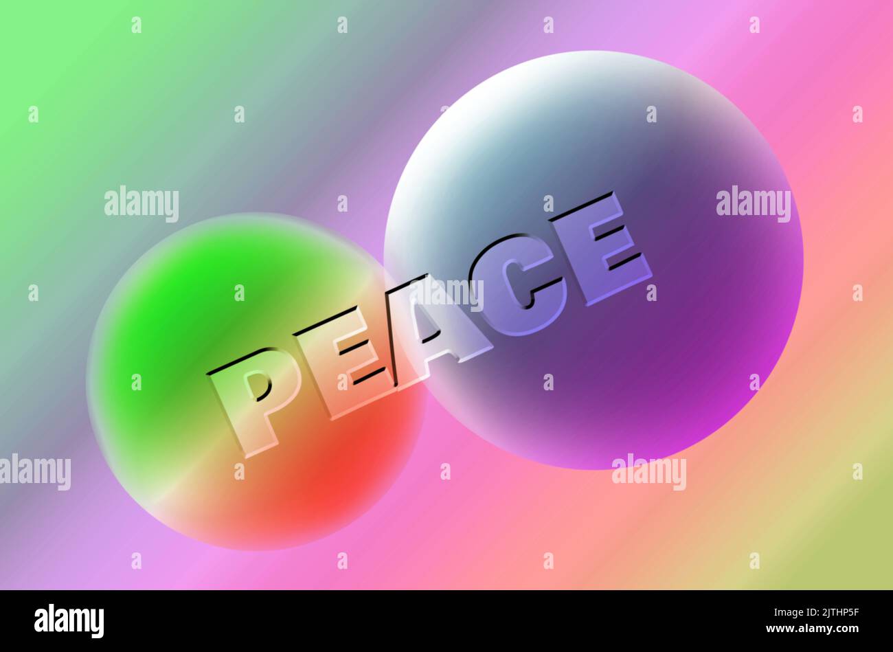 Illustration of Gradient Multi-color 3D Various Size Spheres with the ...