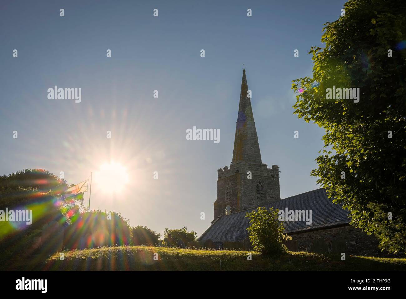 Church at Gorran Churchtown, Cornwall UK Stock Photo - Alamy