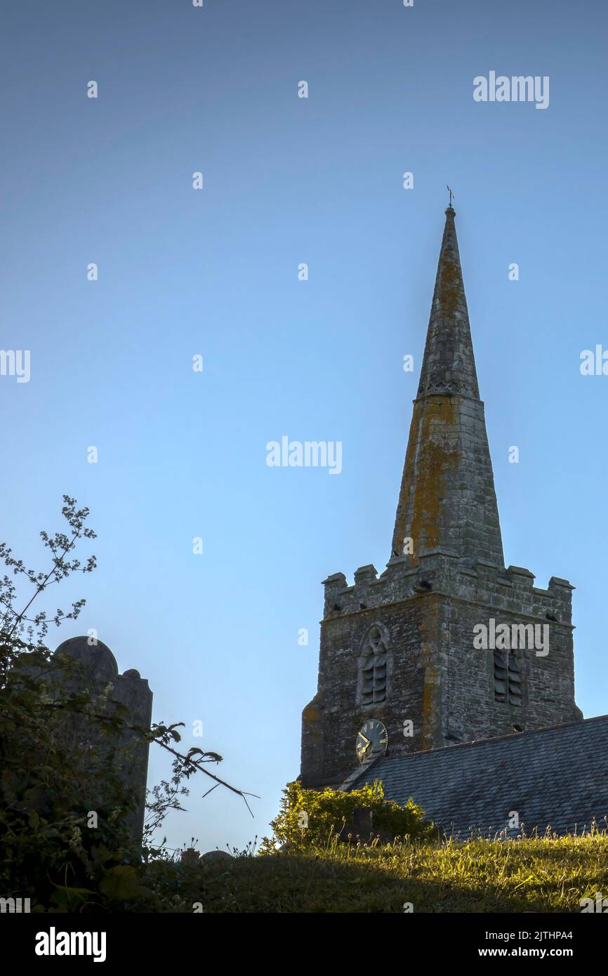 Church at Gorran Churchtown, Cornwall UK Stock Photo - Alamy