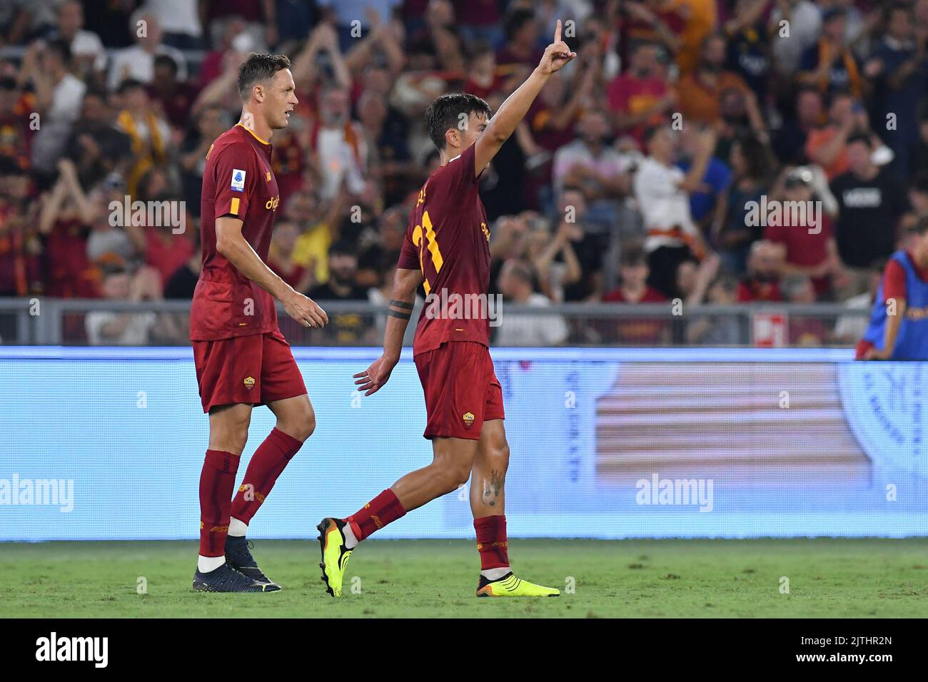 Rome, Italy , 30th Aug , 2022 Pictured left to right, Paulo Dybala of ...