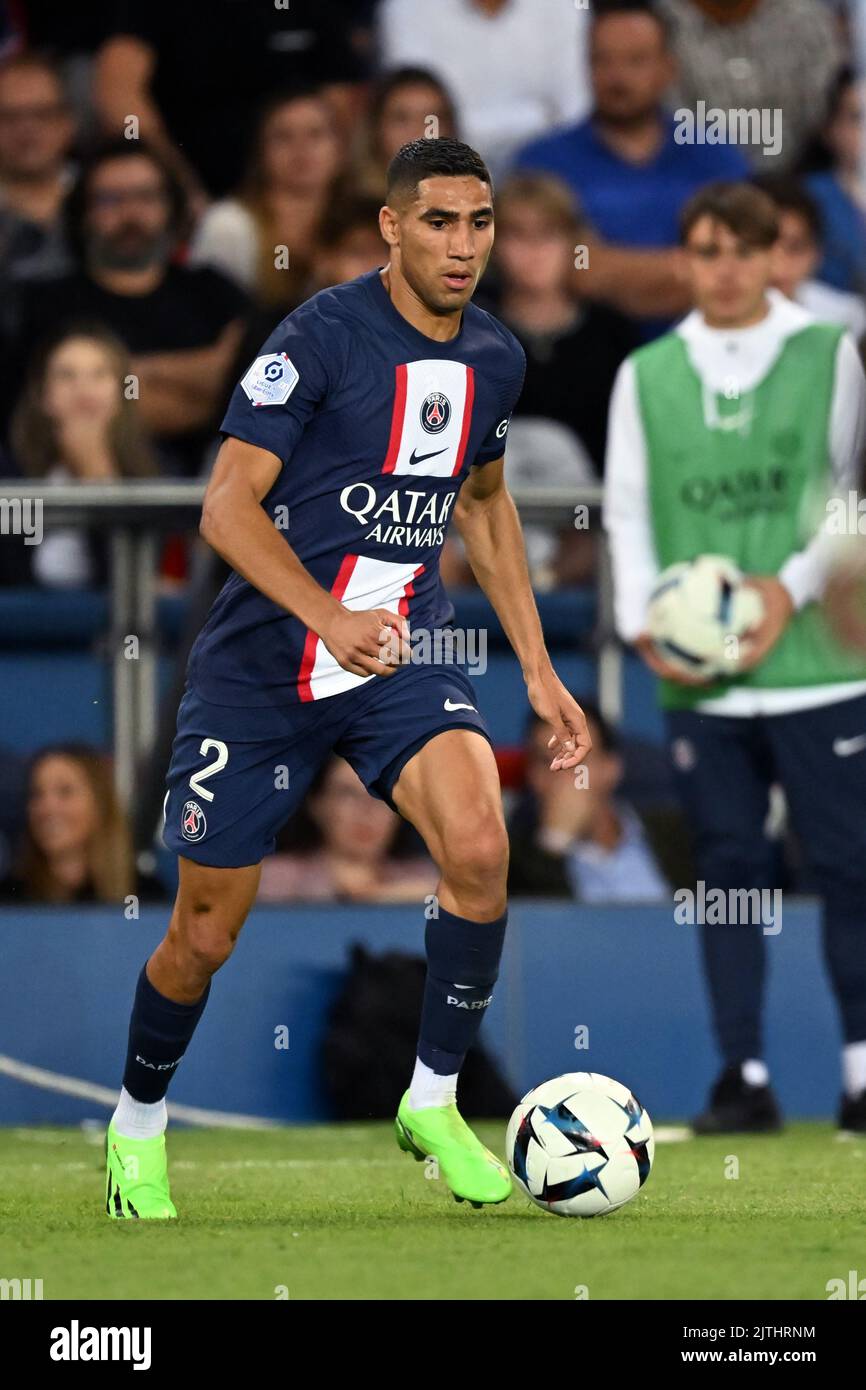 PARIS - Achraf Hakimi of Paris Saint-Germain during the French Ligue 1 ...