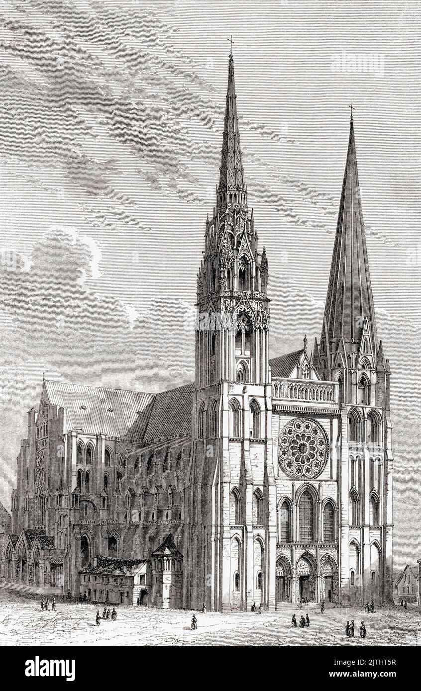 Chartres Cathedral, aka Cathedral of Our Lady of Chartres, Chartres ...
