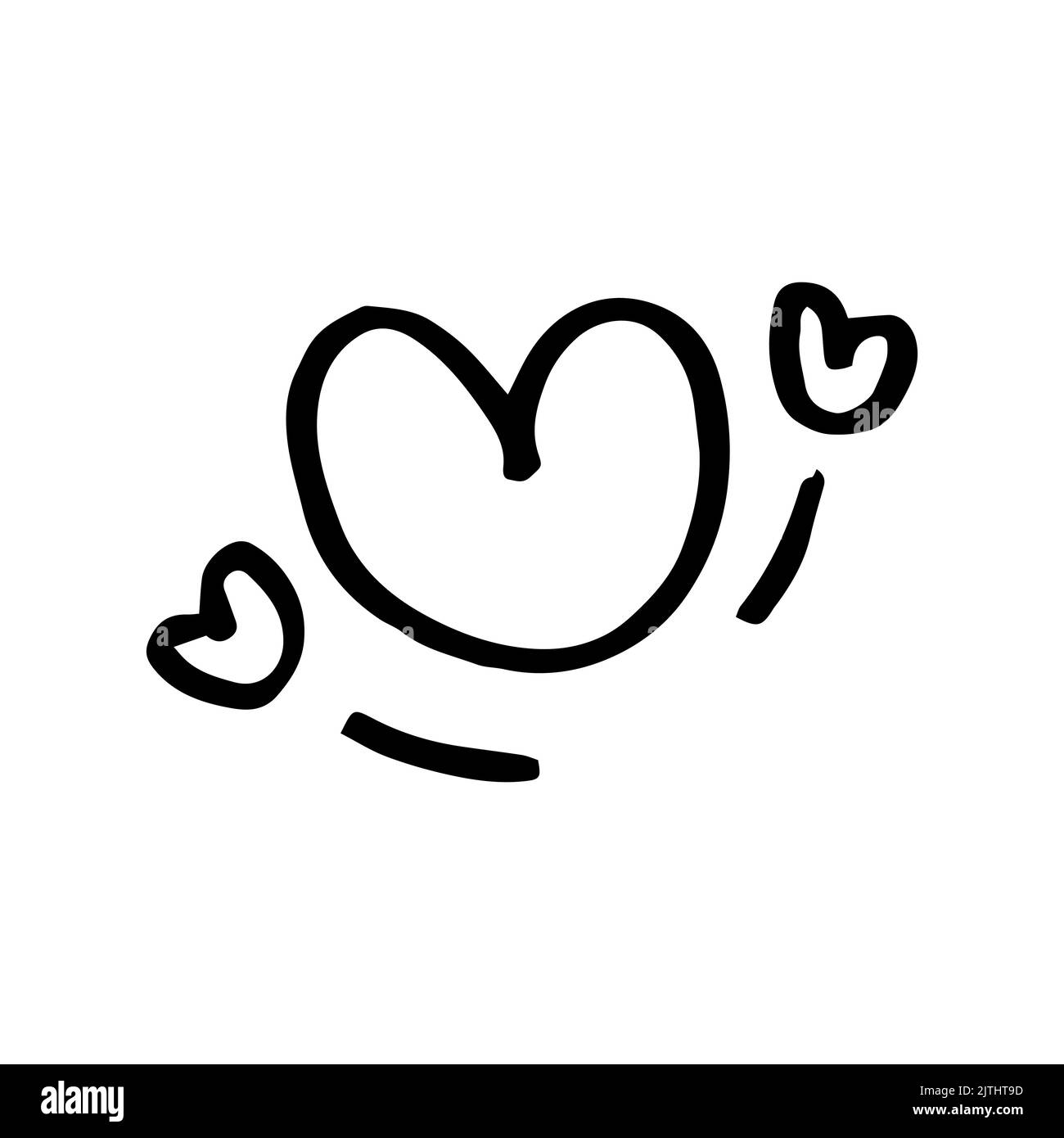 Vector black hand drawn heart icon Stock Vector Image & Art - Alamy