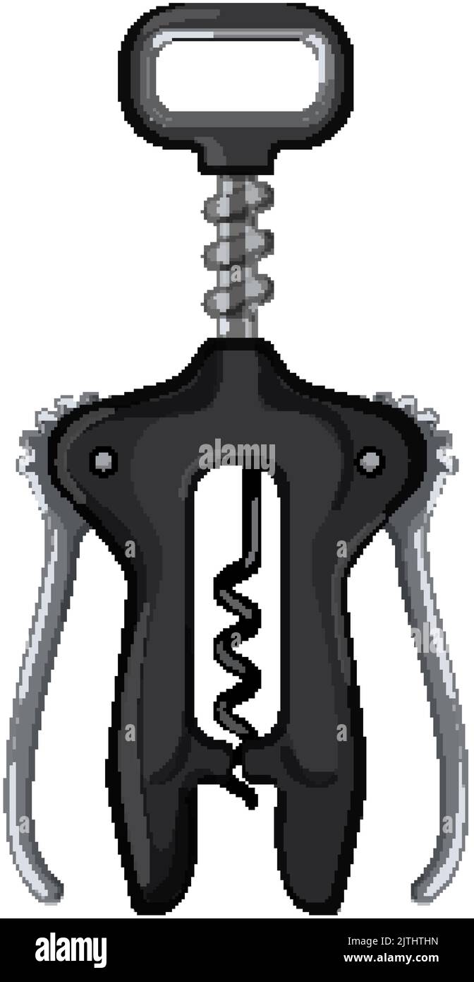 screw corkscrew wine cartoon vector illustration Stock Vector Image ...