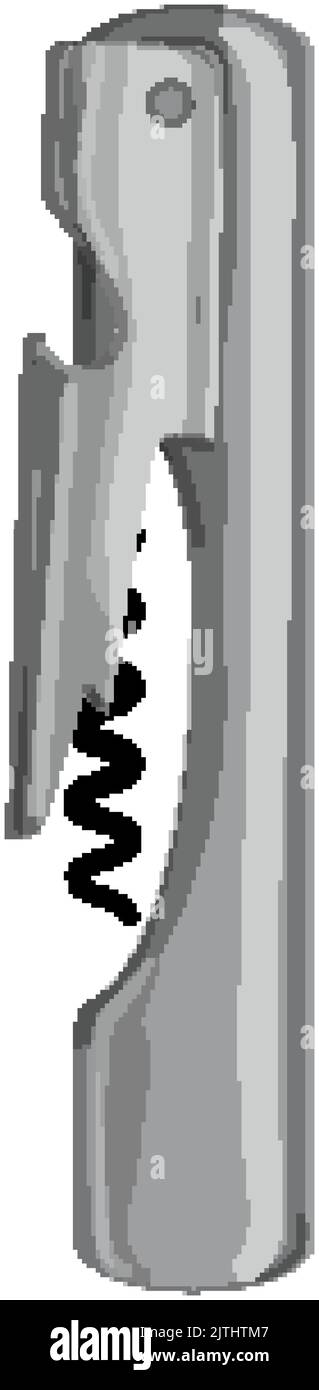 vintage corkscrew wine cartoon vector illustration Stock Vector Image ...
