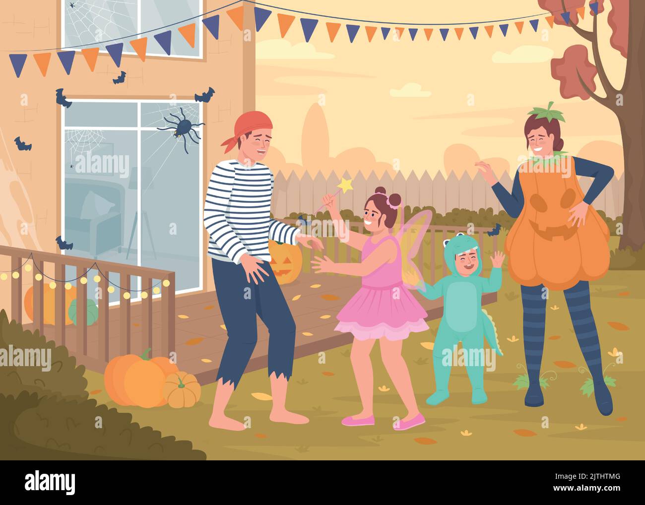 Family game backyard Stock Vector Images - Alamy