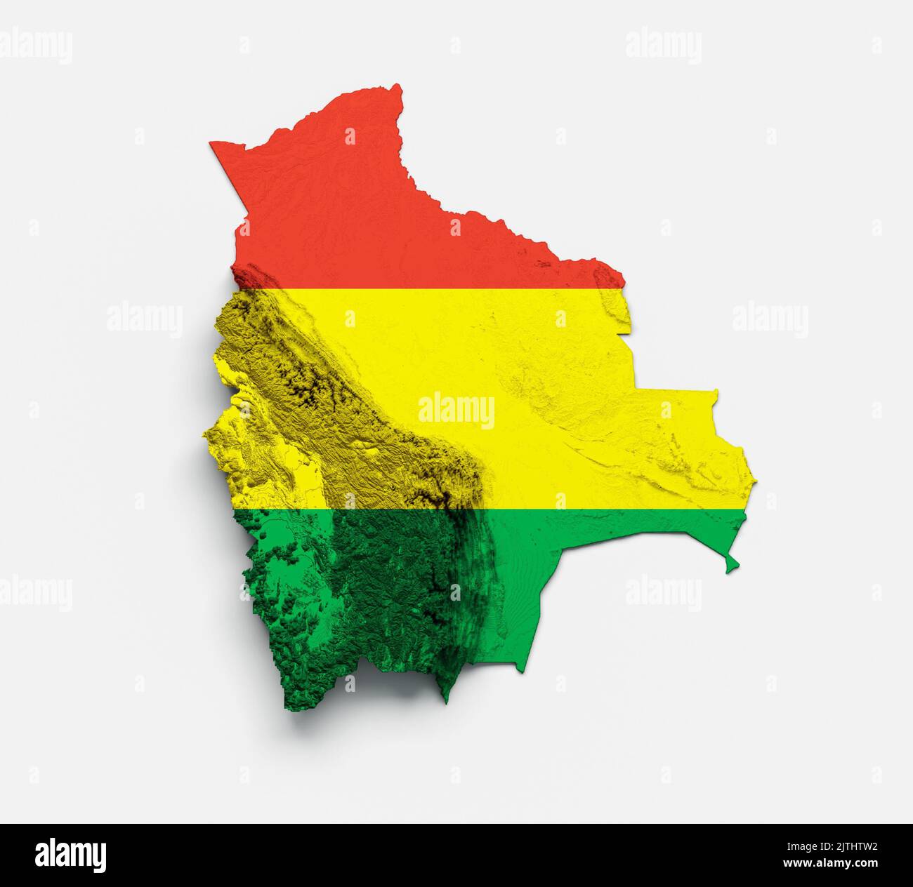 Bolivia relief map hi-res stock photography and images - Alamy