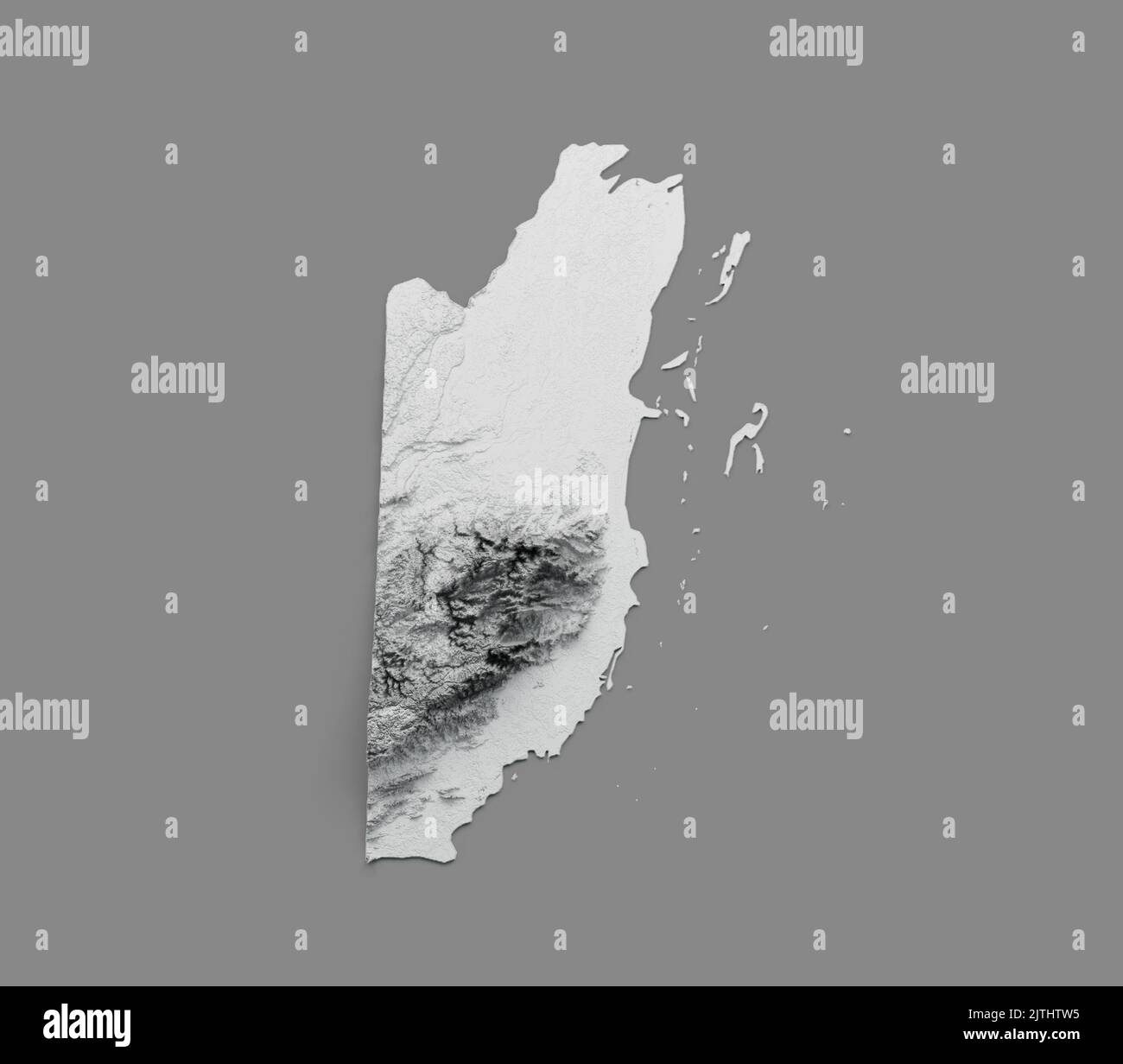 Belize relief map hi-res stock photography and images - Alamy