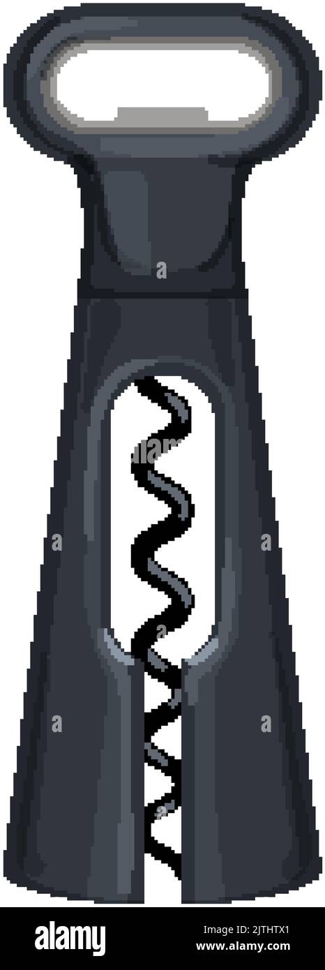 restaurant corkscrew wine cartoon vector illustration Stock Vector ...