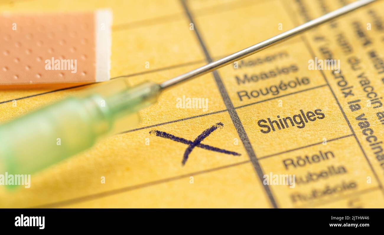 Immunization shingles vaccine medical hi-res stock photography and ...