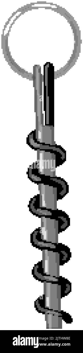 beverage corkscrew wine cartoon vector illustration Stock Vector Image ...