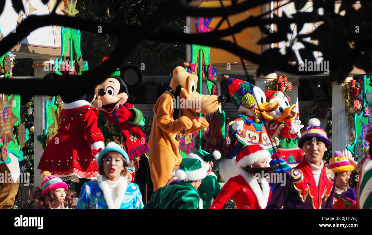 Tokyo Japan. November 27 2014. Disney mascots show. Capture images of ...