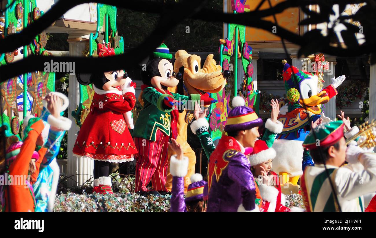 Tokyo Japan. November 27 2014. Disney mascots show. Capture images of ...