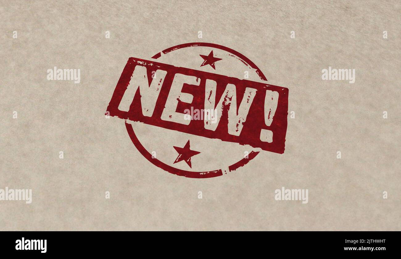 New stamp icons in few color versions. Fresh offer promotion concept 3D ...