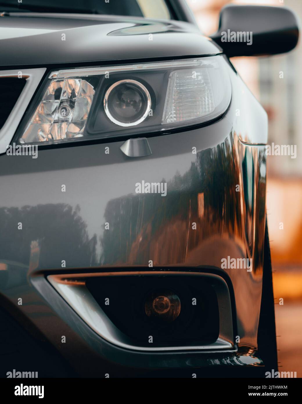 The front view of an SUV car Stock Photo - Alamy