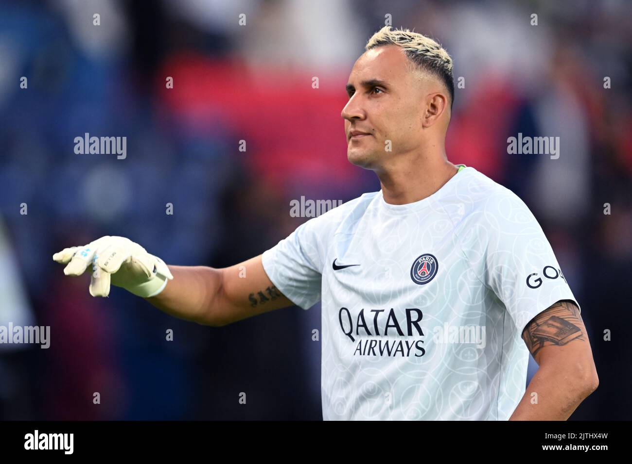 PARIS - Paris Saint-Germain goalkeeper Keylor Navas during the French ...