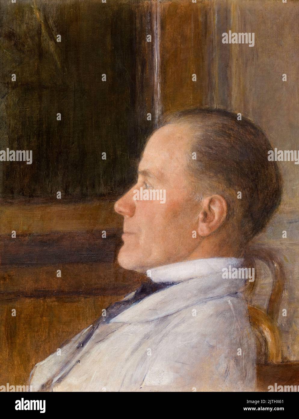 Edmond Khnopff, the Painter's Father, portrait painting in oil by ...