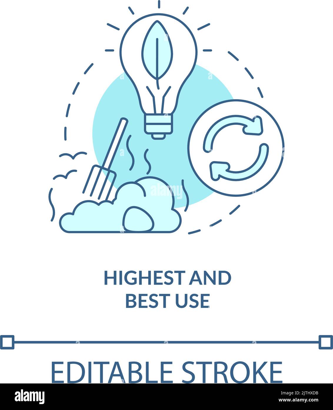 Highest and best use turquoise concept icon Stock Vector Image & Art ...