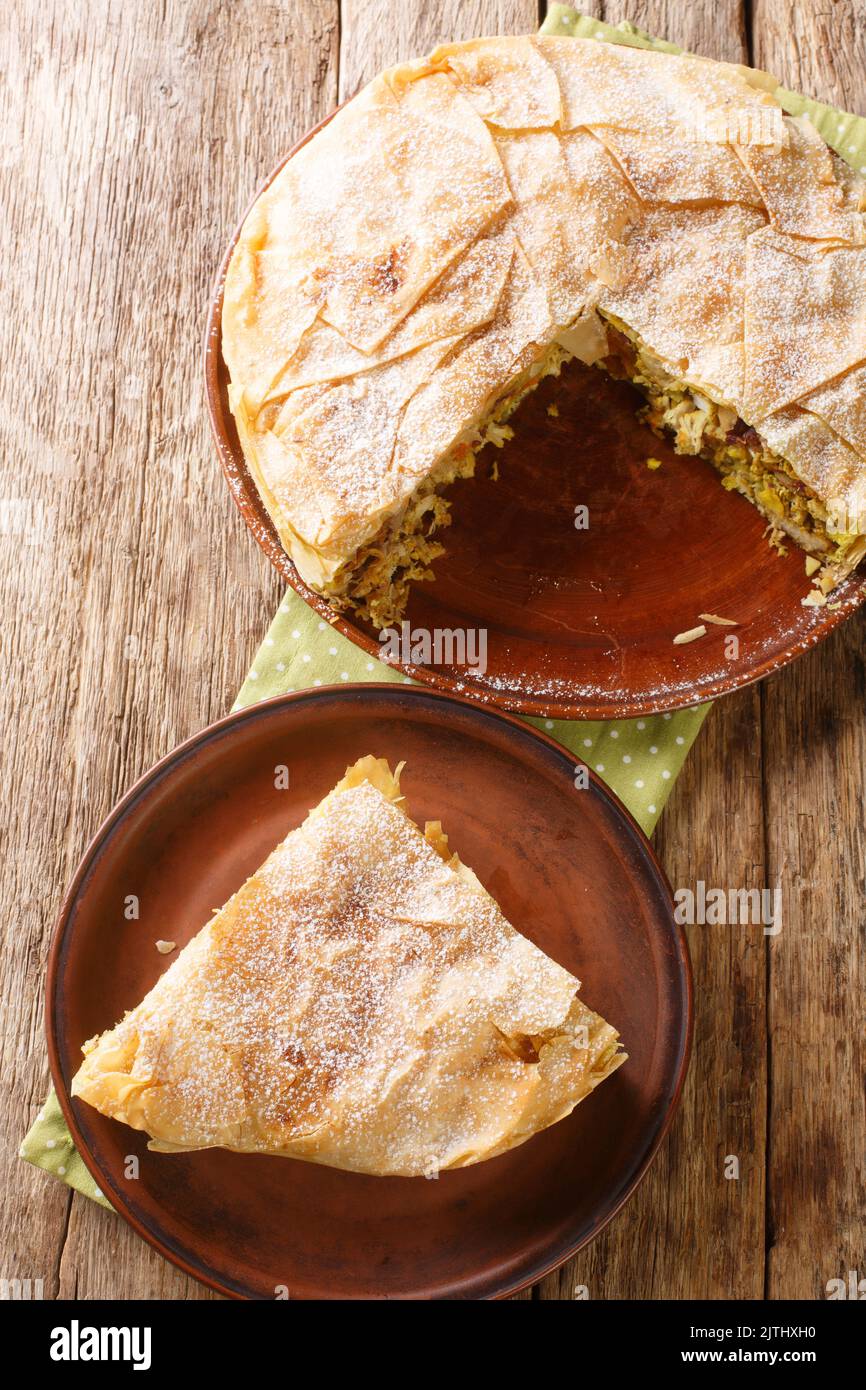 Homemade traditional moroccan pastilla or chicken bastilla. Halal food ...